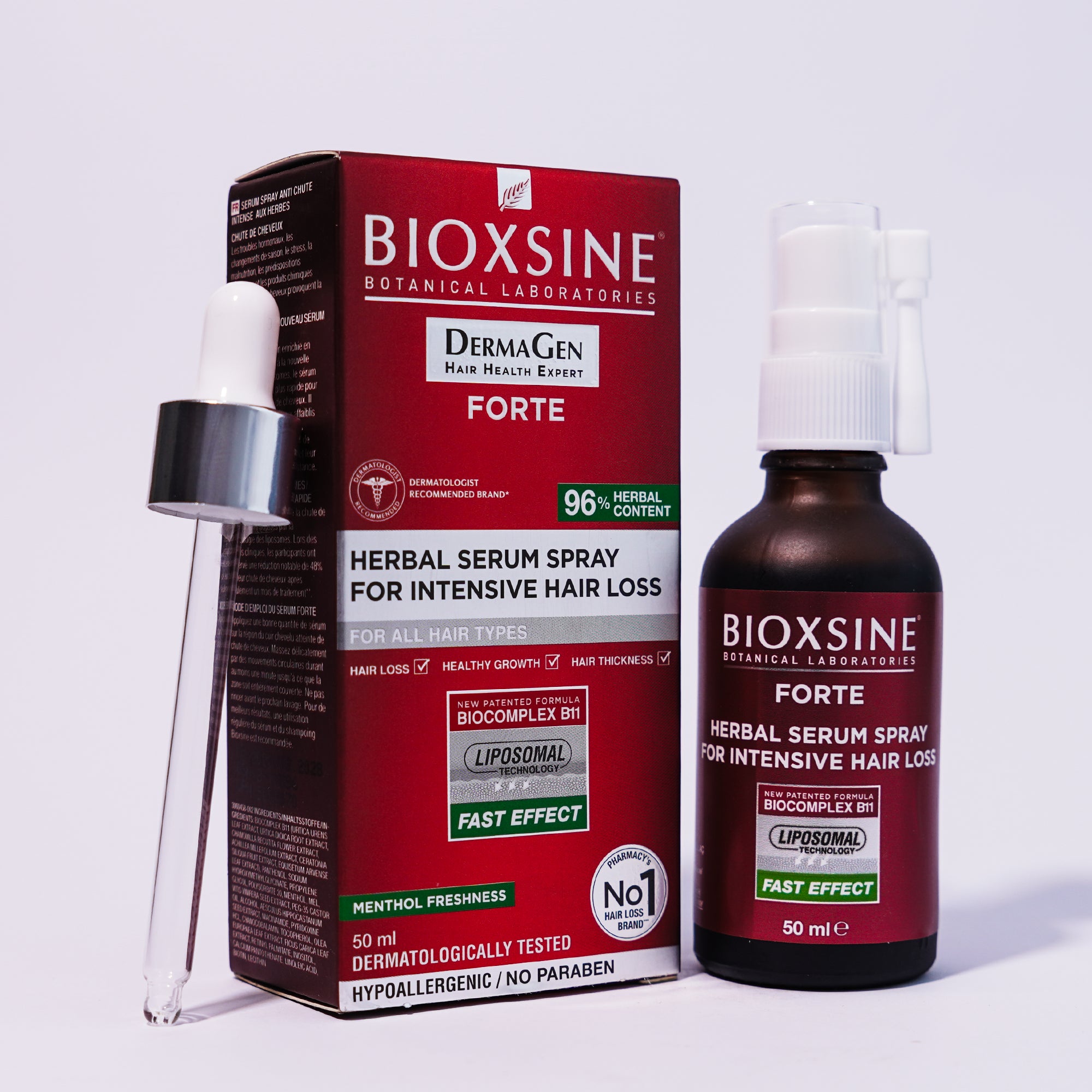 Bioxine Forte Herbal Spray 50ml: Reduce Hair Loss & Boost Growth