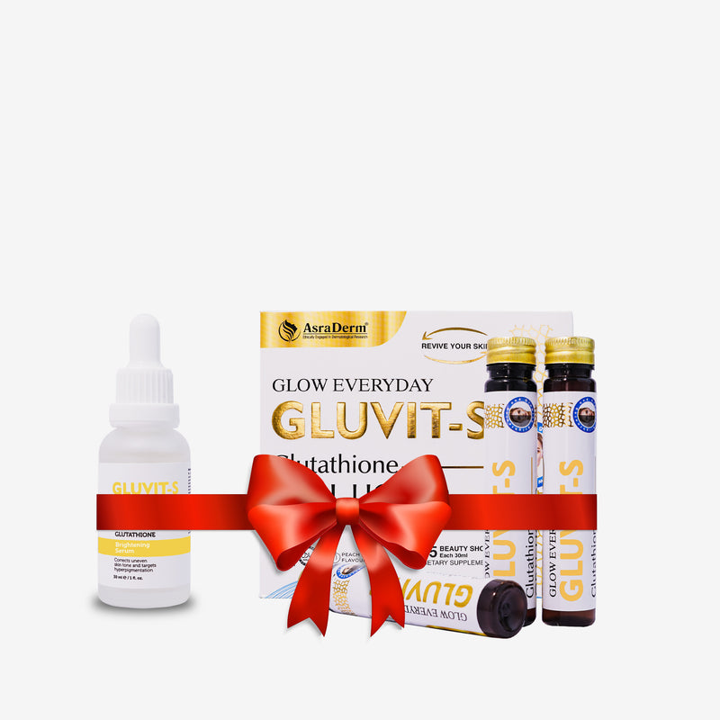 Gluvit-S Brightening Duo: For Inner & Outer Glow – Asraderm