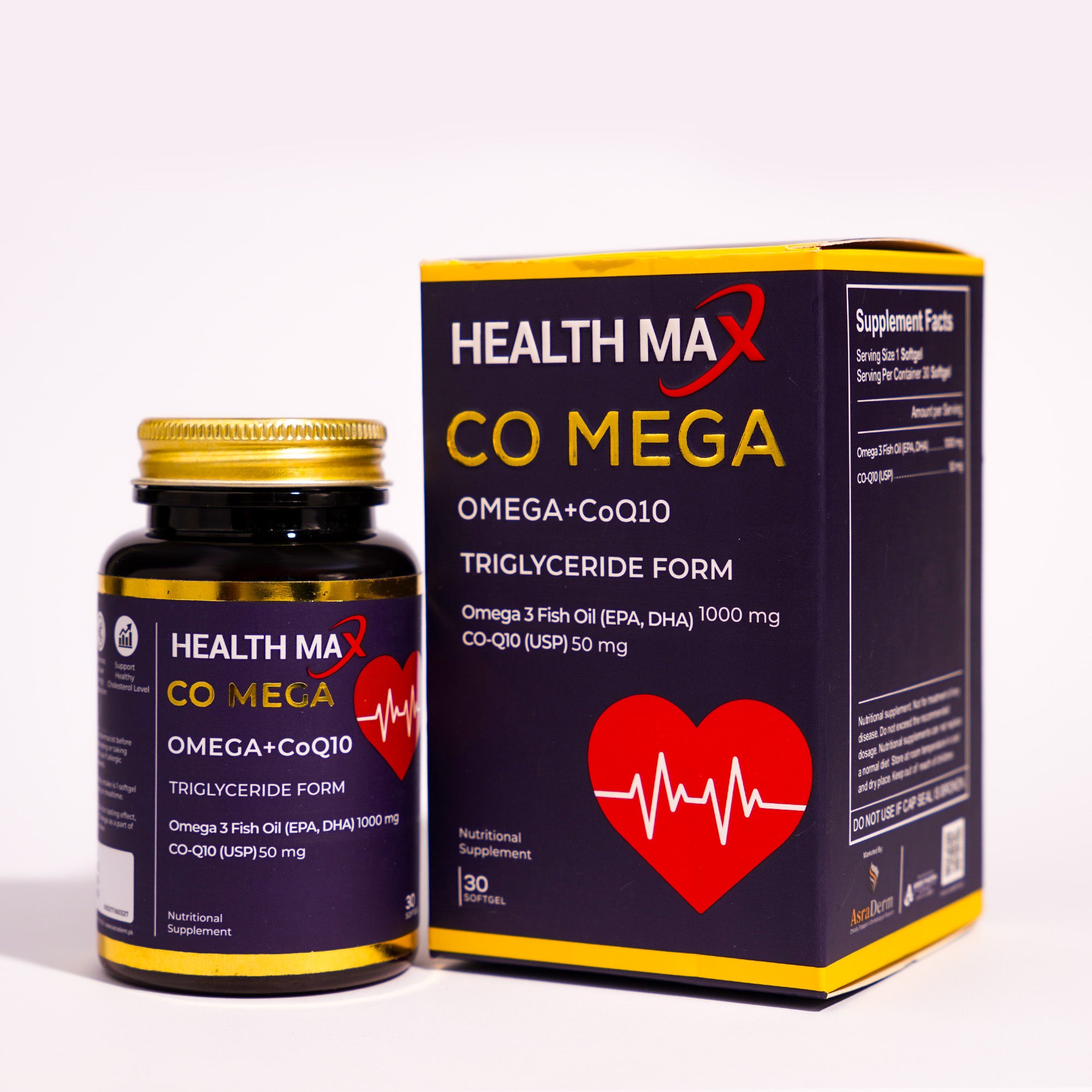 Health Max CO-Mega: Premium Omega-3 for Heart & Well-being – Asraderm